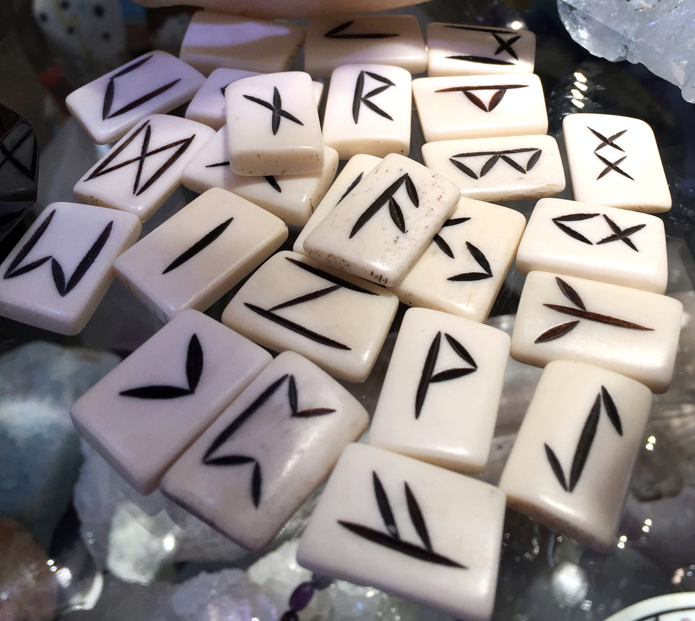 Bone Runes Set - Real Bone! - Cast a Stone