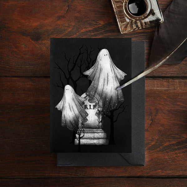 Ghost Duo - Greeting Card - Cast a Stone