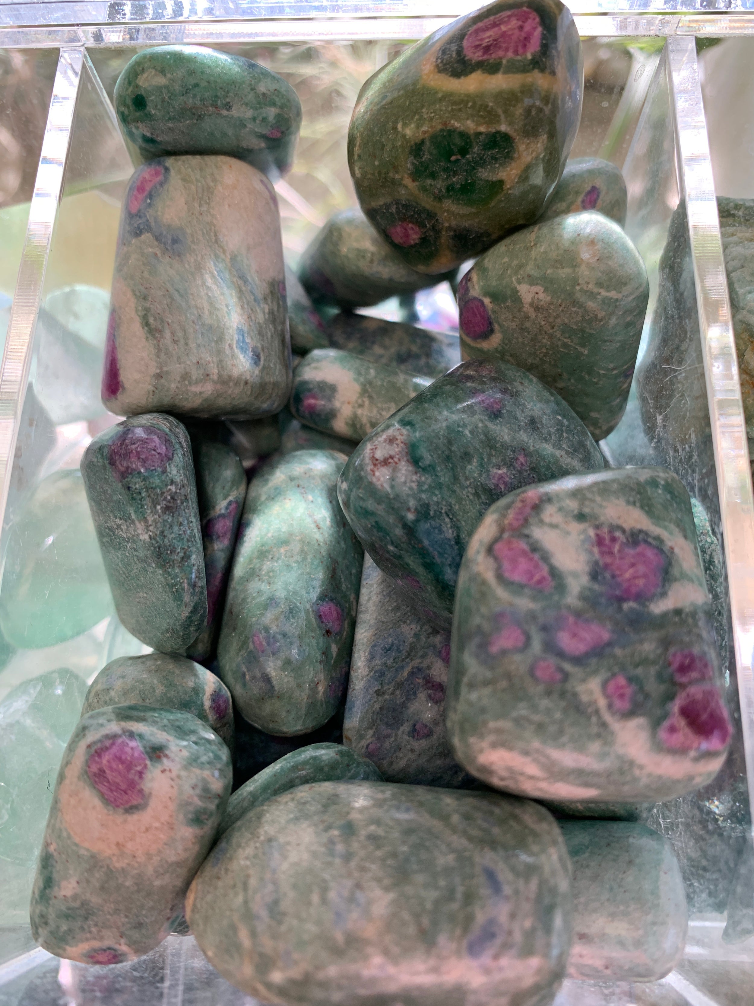 Ruby Fuchsite Tumbled Gemstone - Cast a Stone