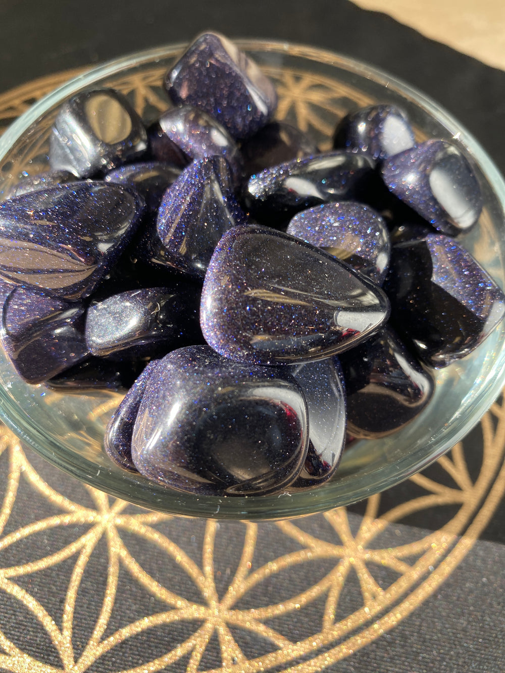 Blue Goldstone Tumbled Gemstone - Cast a Stone