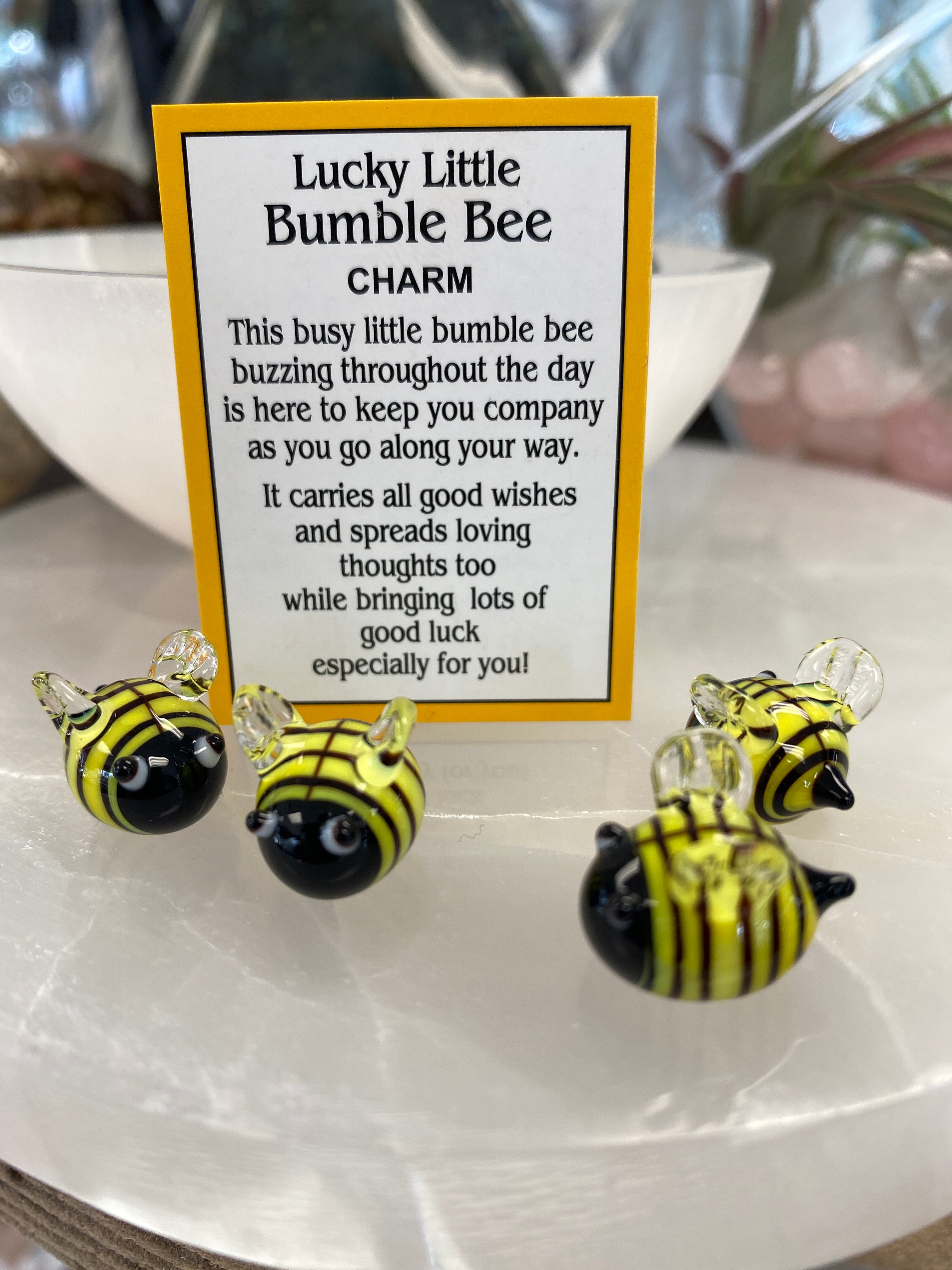 Lucky Little Bumble Bee Charm - Cast a Stone