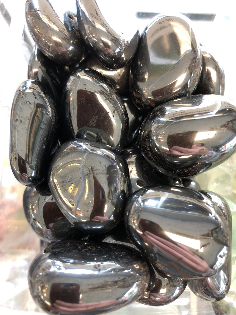 Hematite Tumbled Gemstone - Cast a Stone